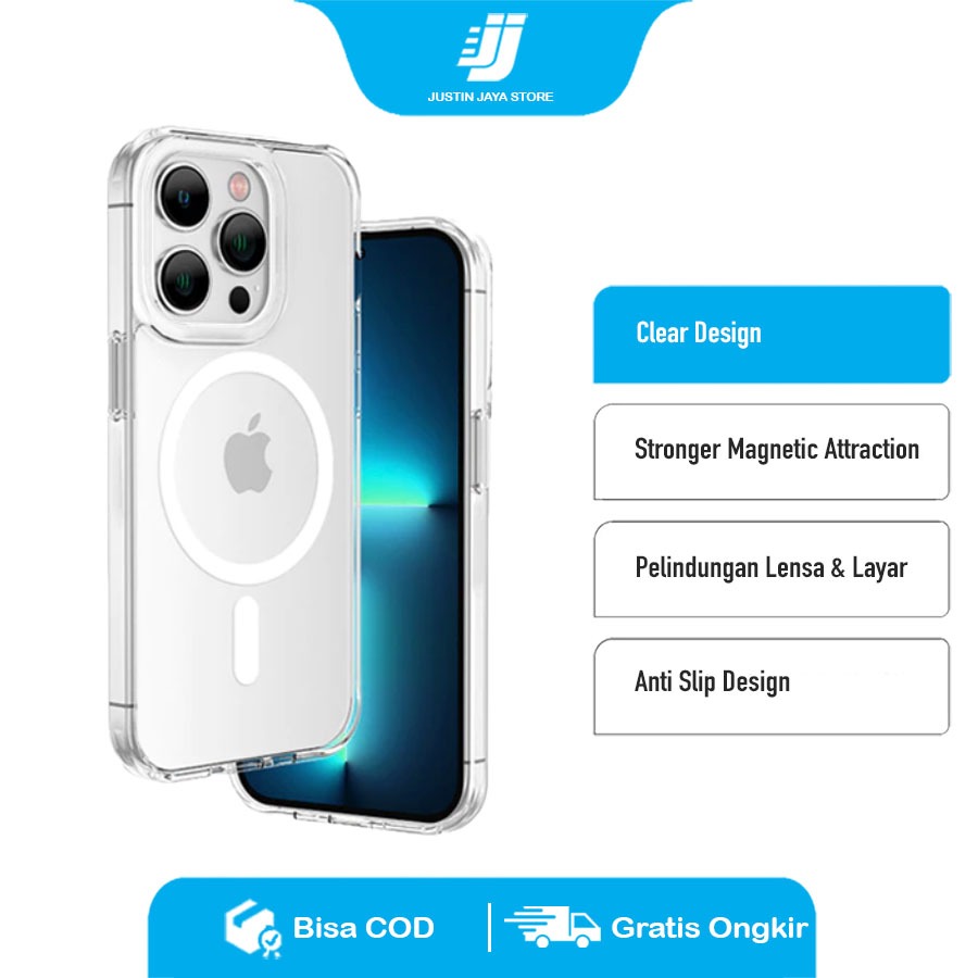 Jual JUSTIN Silicone Casing MAGSAFE iPhone 11 12 13 14 15 16 PRO MAX ...