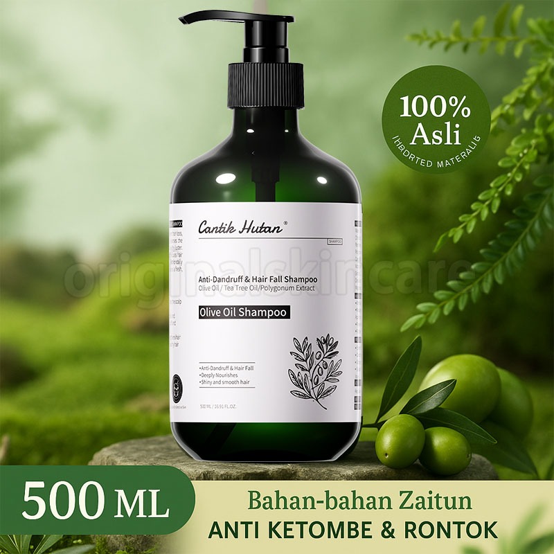 Jual Shampo Olive Oil Anti Ketombe & Rontok – Halus, Berkilau, 500ml | Cantik Hutan | Shopee ...