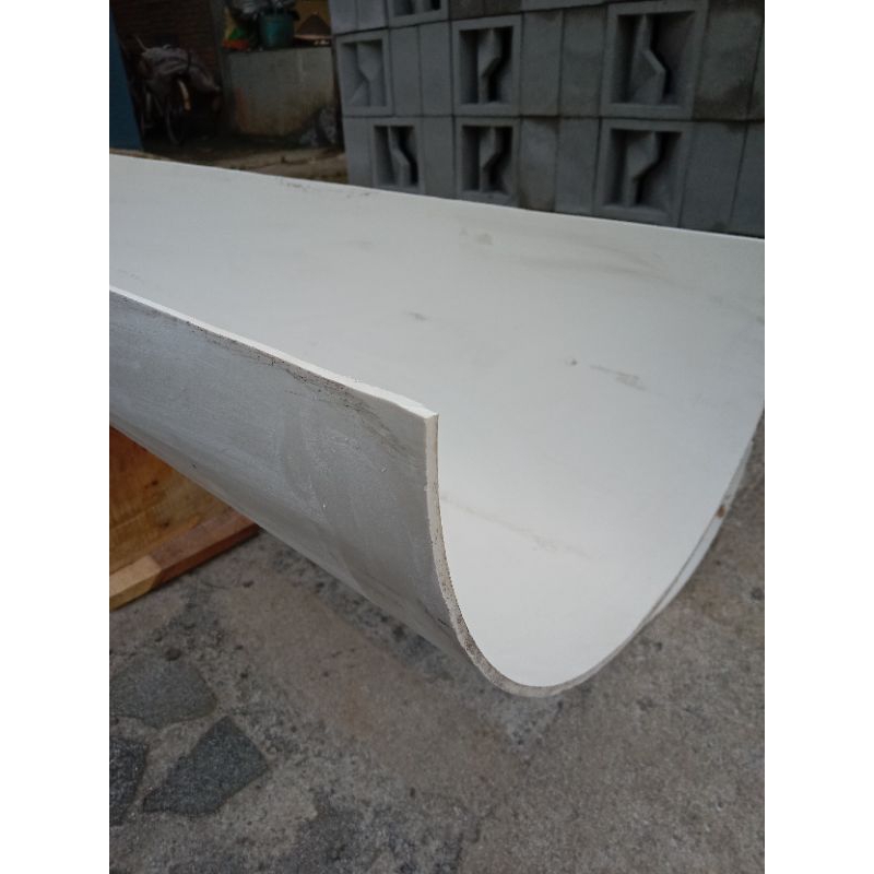 Jual Talang U Ukuran Jumbo-Talang PVC Setengah Lingkaran Diameter 12,10 ...