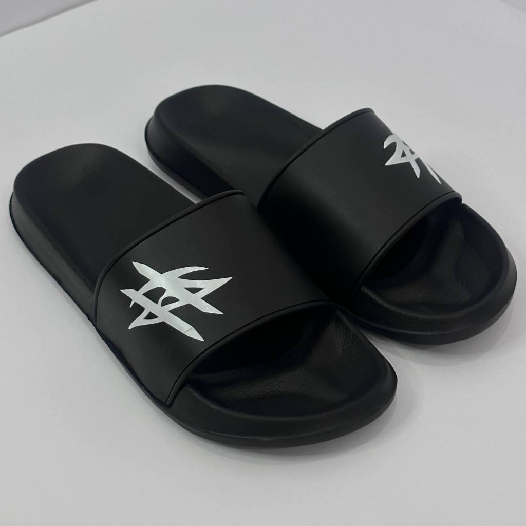 Jual Nesa Selunea Sandal Slop Pria Anti Slip Hitam Polos - Sandal Slide ...