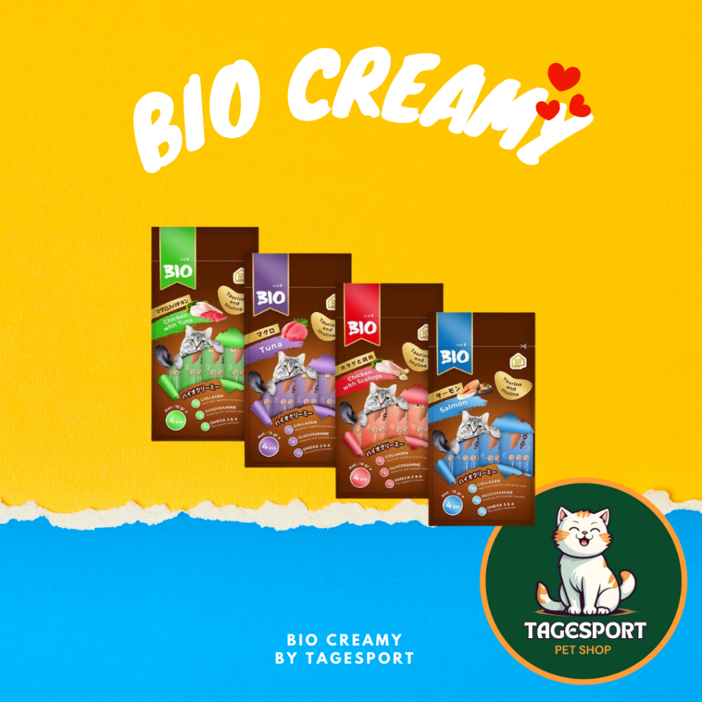 Jual BIO CREAMY TREATS Makanan /Snack Kucing (isi 4pcs) | Shopee Indonesia