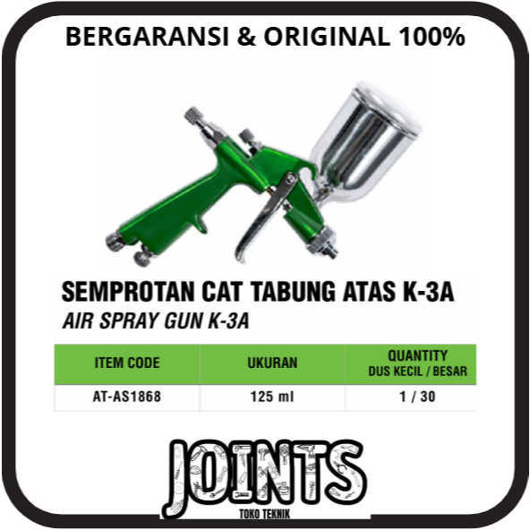 Jual SEMPROTAN CAT TABUNG ATAS K-3A TEKIRO/ AIR SPRAY GUN K-3A | Shopee ...