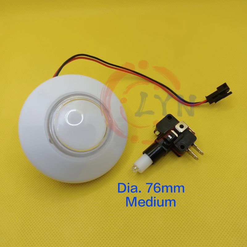 Jual Tombol LED Running 76mm Medium Arcade DingDong Push On Button ...