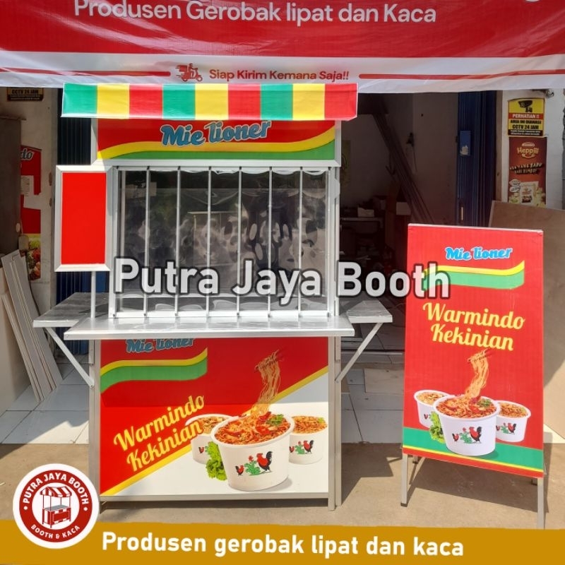 Jual Booth Portable | Warmindo Virall | Standing Benner | Shopee Indonesia