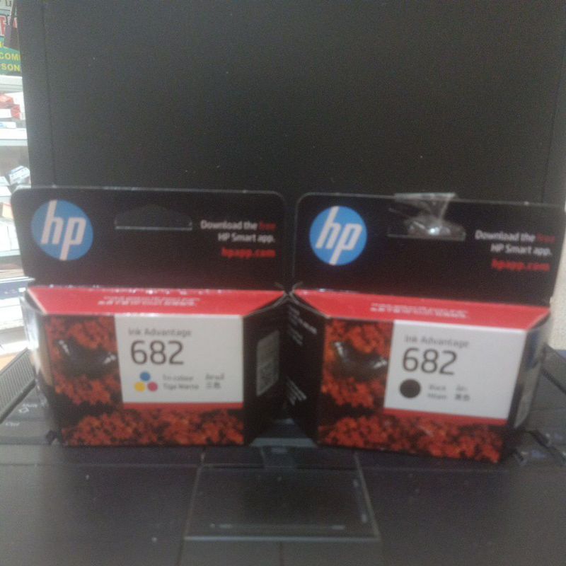 Jual TINTA HP 682 BLACK DAN COLOUR ORIGINAL | Shopee Indonesia
