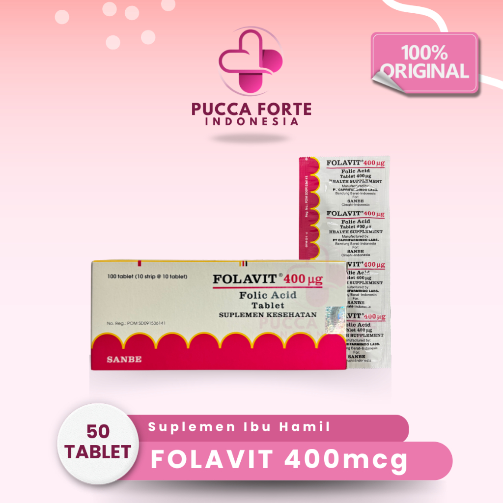 Jual Folavit 400mcg - Memenuhi asupan asam folat pada Ibu hamil dan ...
