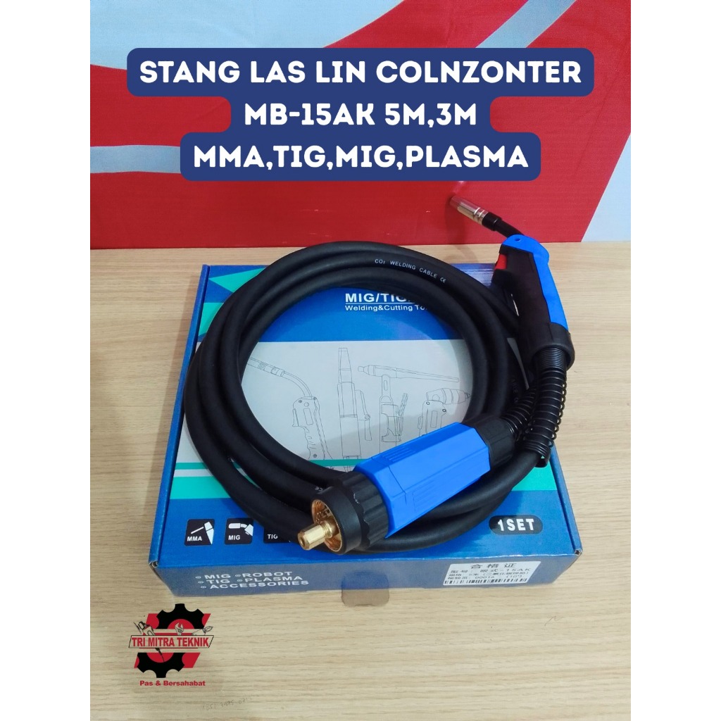 Jual Stang Las MB-15AK Panjang 3M,5M MIG,TIG,MMA,PLASMA Lin Colnzonter ...