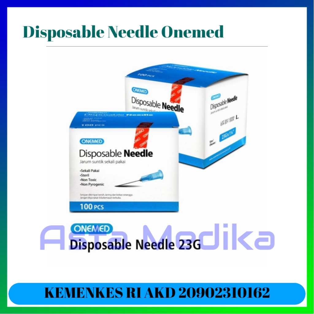 Jual Disposable Needle Onemed 18G, 21G, 23G, 24G, 25G, 26G, 27G, 30G / Jarum Suntik Onemed ...