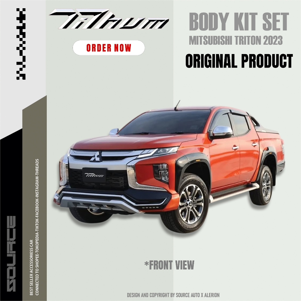Jual BODYKIT TITHUM ORIGINAL - BODY KIT MITSUBISHI TRITON 2023 | Shopee ...