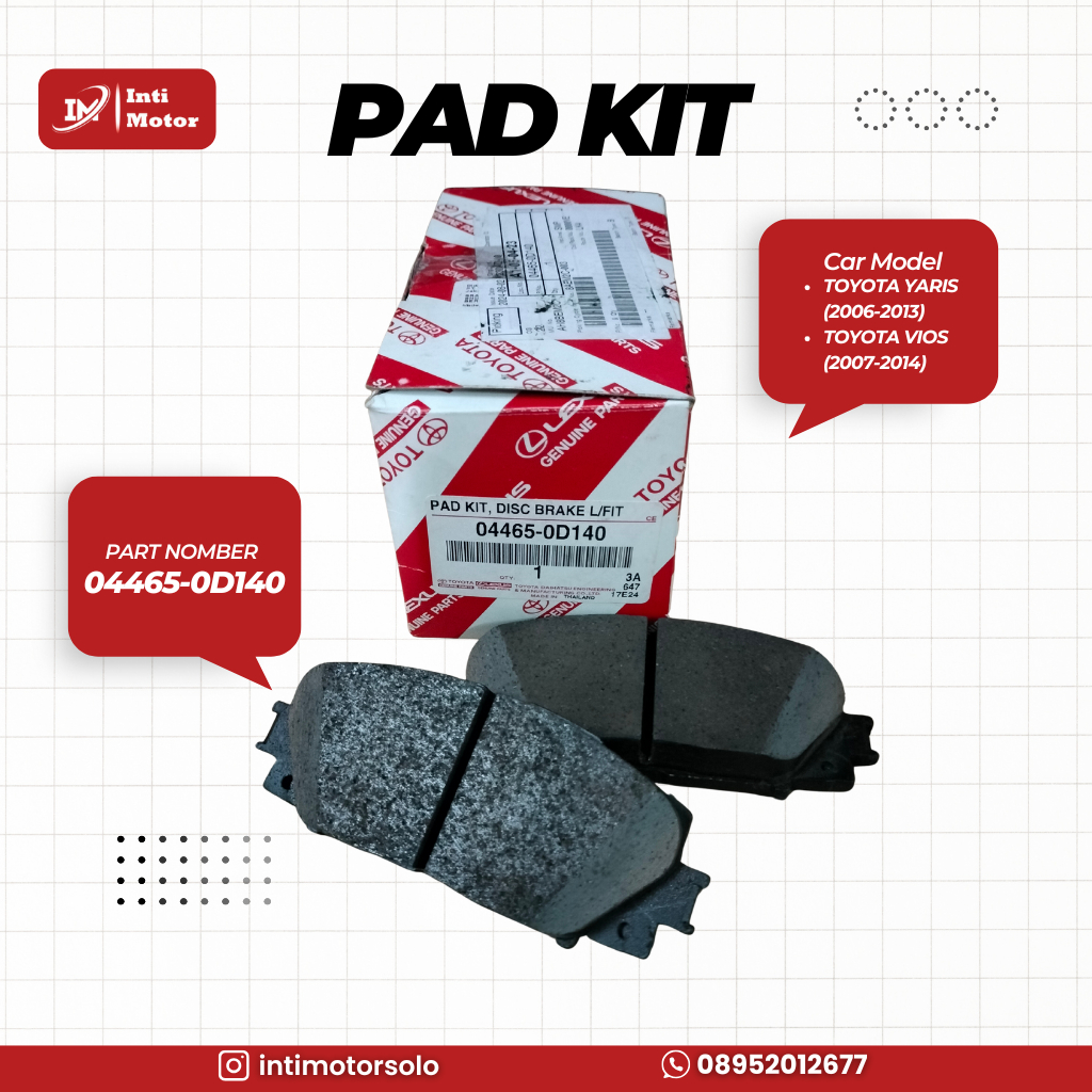 Jual KAMPAS REM ORIGINAL TOYOTA YARIS, VIOS (04465-0D140) | Shopee ...