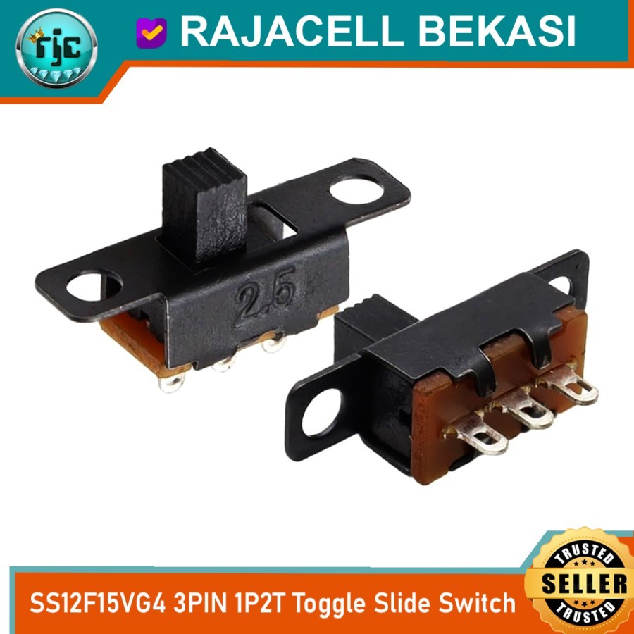 Jual SS12F15 4MM 3pin toggle slide switch 1P2T Saklar geser 3 kaki 2 posisi | Shopee Indonesia