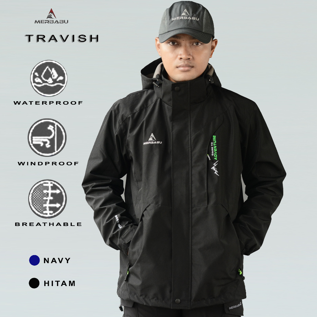 Jual Jaket TRAVISH MERBABU Jaket Gunung hiking Waterproof | Shopee ...