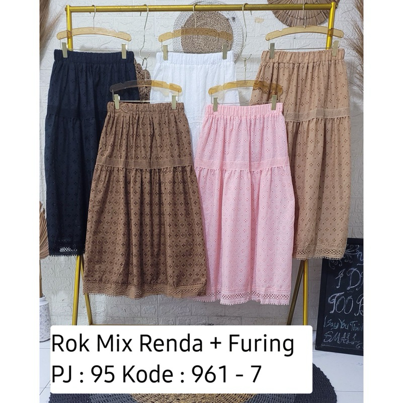 Jual Rok Mix Renda Dan Furing -Bawahan Wanita Kekinian | Shopee Indonesia