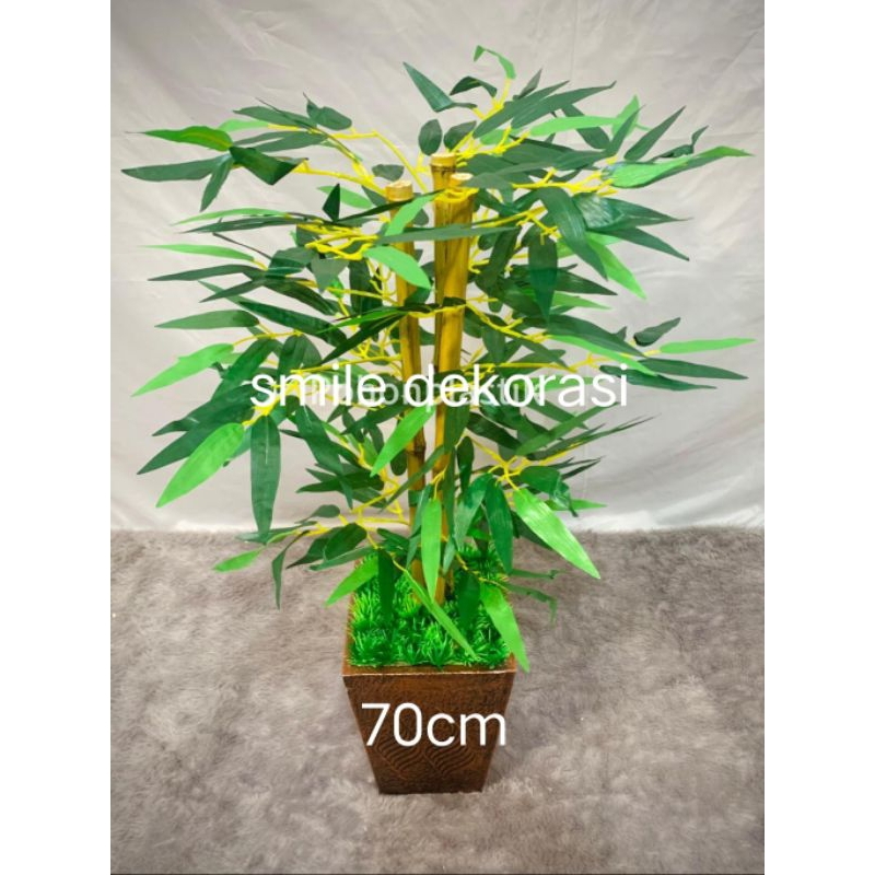 Jual Tanaman pohon bambu artificial 70cm rimbun// dekorasi ruangan ...