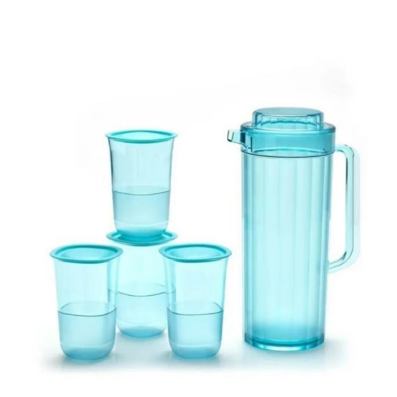 Jual paket teko+gelas biru tupperware | Shopee Indonesia