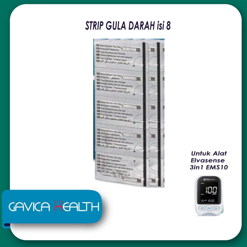 Jual ELVASENSE Strip Gula Glukosa Darah - Kemasan isi 8 strip | Shopee ...