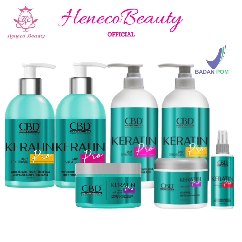 Jual CBD Keratin Pro Hair Mask 250gr 500gr / Hair Vitamin Spray 100ml ...