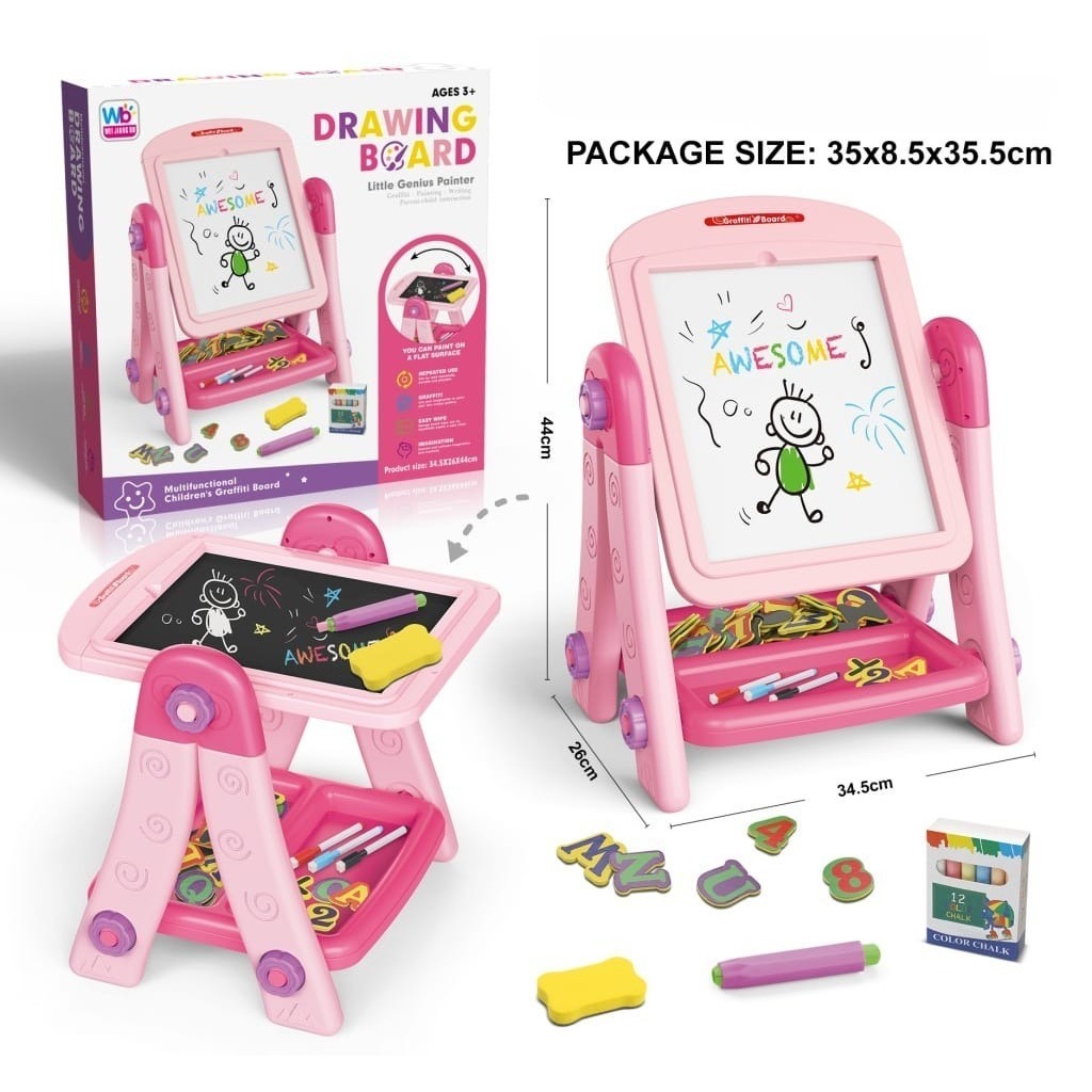 Jual Drawing Board Standing Liitle Genius Painter Papan Gambar Anak ...