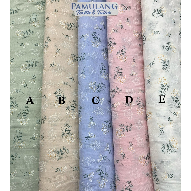 Jual Kain Katun Print Timbul Motif || Harga Per Setengah Meter (50 cm ...