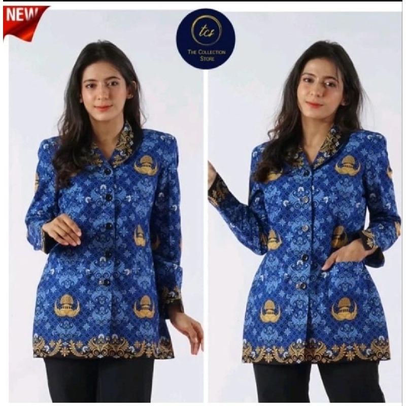 Jual BAJU KORPRI TERBARU 2025 Kerah Hitam Katun C40 Lapis Dalam Furing Baju Pria Cowok Dan ...