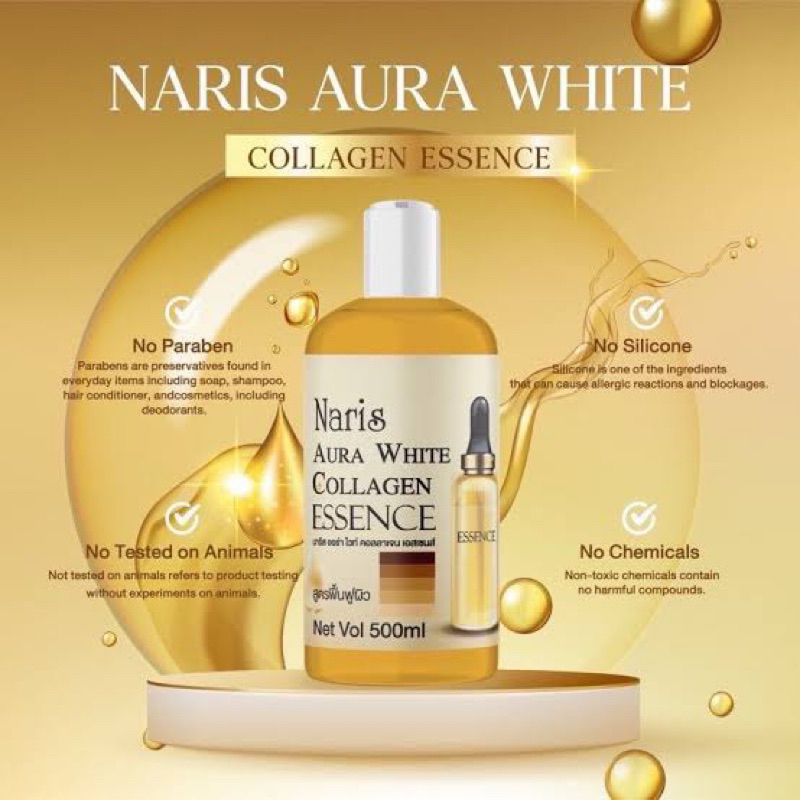 Jual Naris Aura White Collagen Essence 500ml | Shopee Indonesia