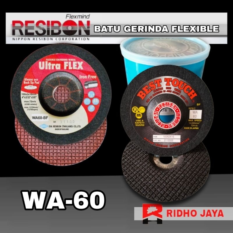 Jual Batu Gurinda Flexible 4" WA 60 Nippon Resibon / Ultra Flex Untuk ...
