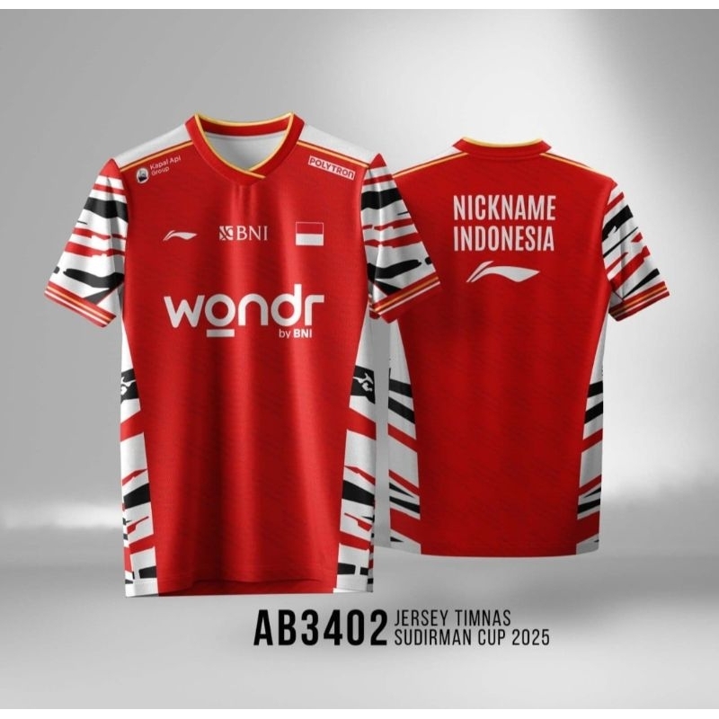 Jual JERSEY BULUTANGKIS TIMNAS INDONESIA PIALA SUDIRMAN CUP 2025 BAJU BADMINTON TERBARU SUDIRMAN ...
