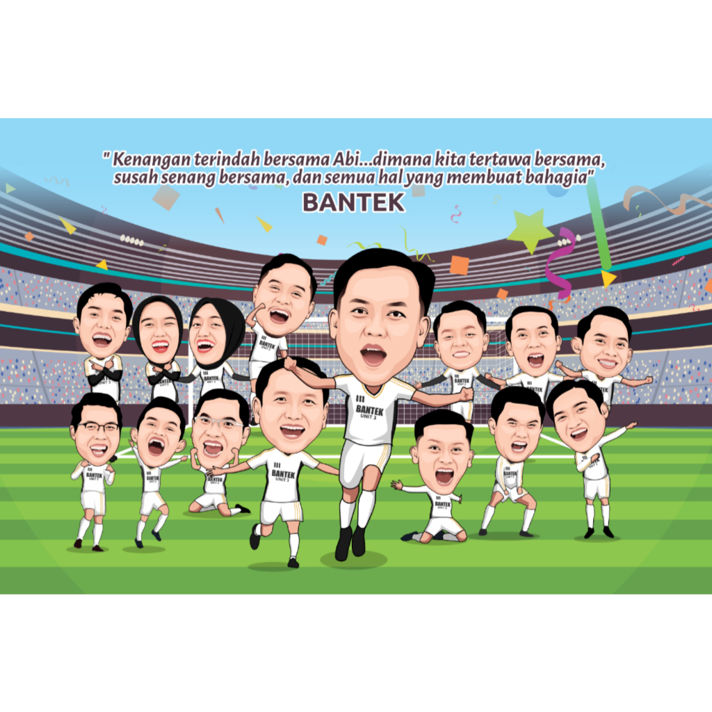Jual Karikatur Digital Kado Perpisahan, Kenang-kenangan, Event ...