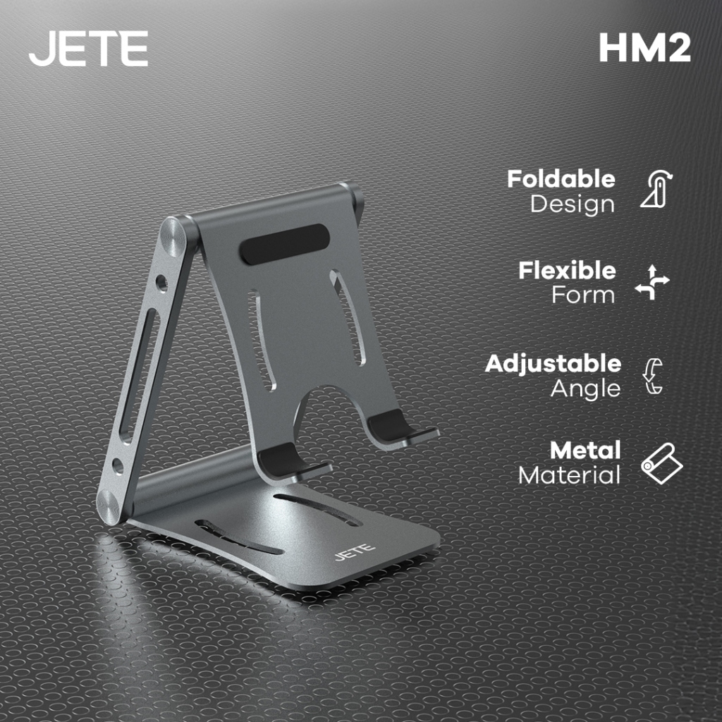 Jual JETE HM2 Holder HP Tablet Stand Phone , Metal Material , Foldable ...