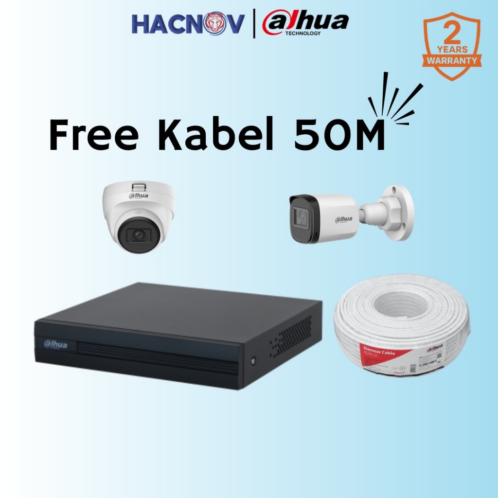 Jual Paket CCTV Dahua 2mp 2 channel 2 kamera 1080p Jasa Instalasi CCTV ...