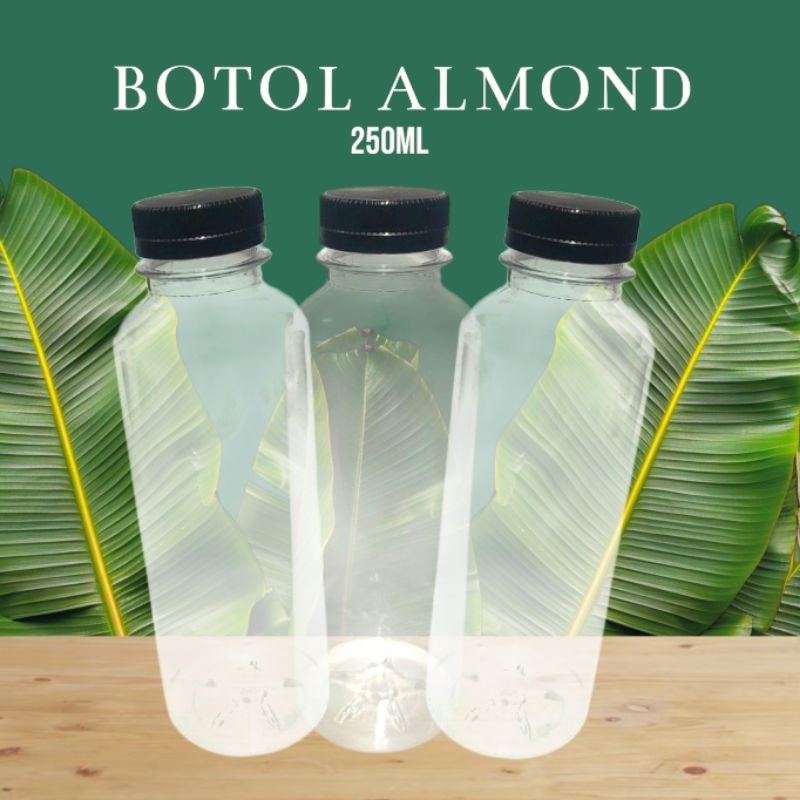 Jual BOTOL ALMOND 250 ML/BOTOL PLASTIK /BOTOL ISI ULANG / BOTOL MURAH ...