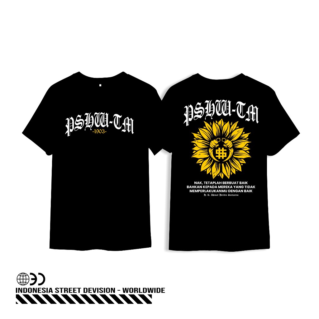 Jual T-SHIRT KAOS PSHW SETIA HATI WINONGO TUNAS MUDA DESAIN BUNGA ...