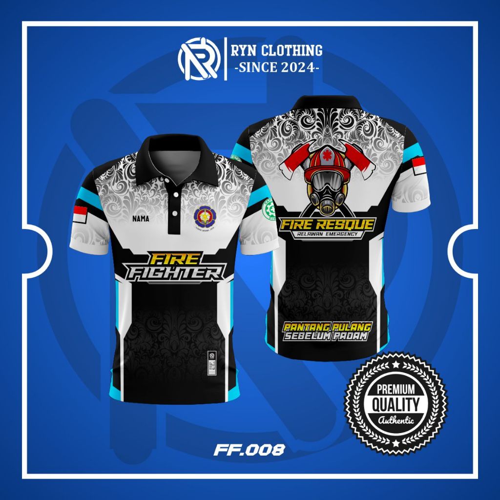 Jual JERSEY DAMKAR PEMADAM KEBAKARAN FIRE FIGHTER FULL PRINTING FREE ...