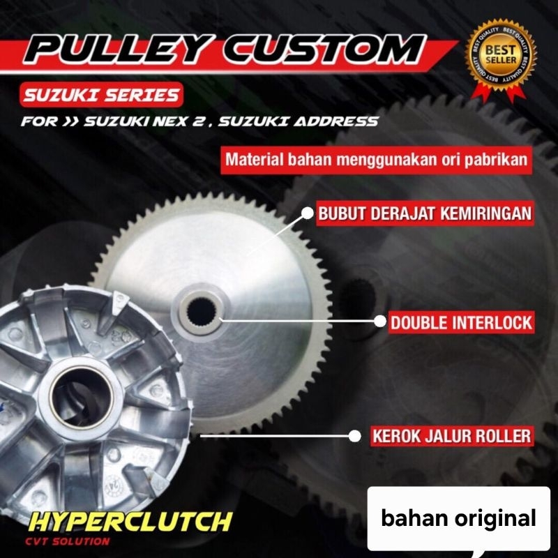 Jual pulley custom suzuki nex 2 nex II suzuki address | Shopee Indonesia