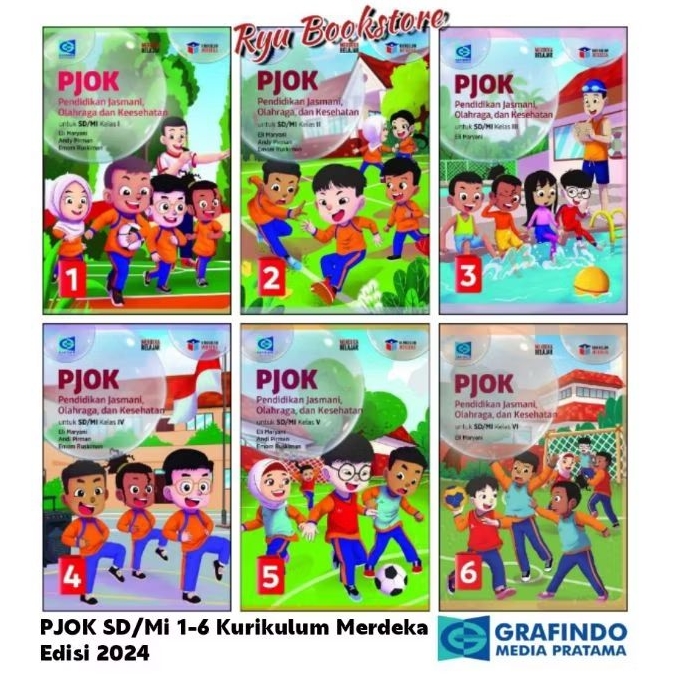 Jual Original Buku PJOK SD/Mi 1-6 Kurikulum Merdeka Grafindo | Shopee Indonesia