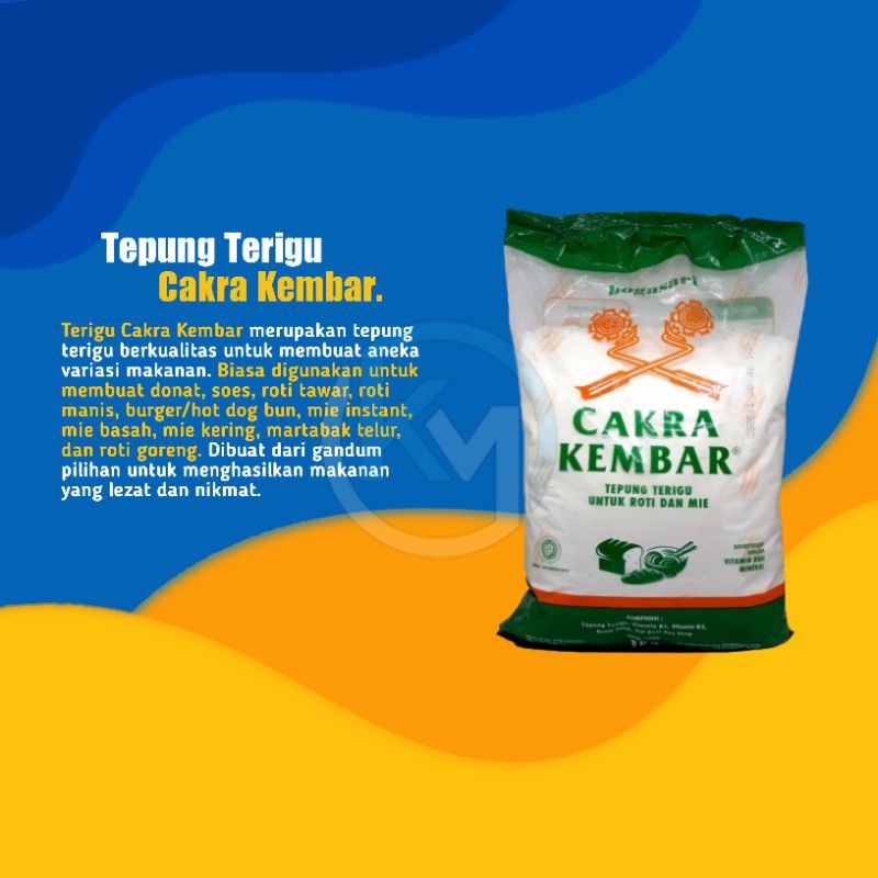 Jual TEPUNG/TERIGU CAKRA KEMBAR EKONOMIS KEMASAN 1KG | Shopee Indonesia