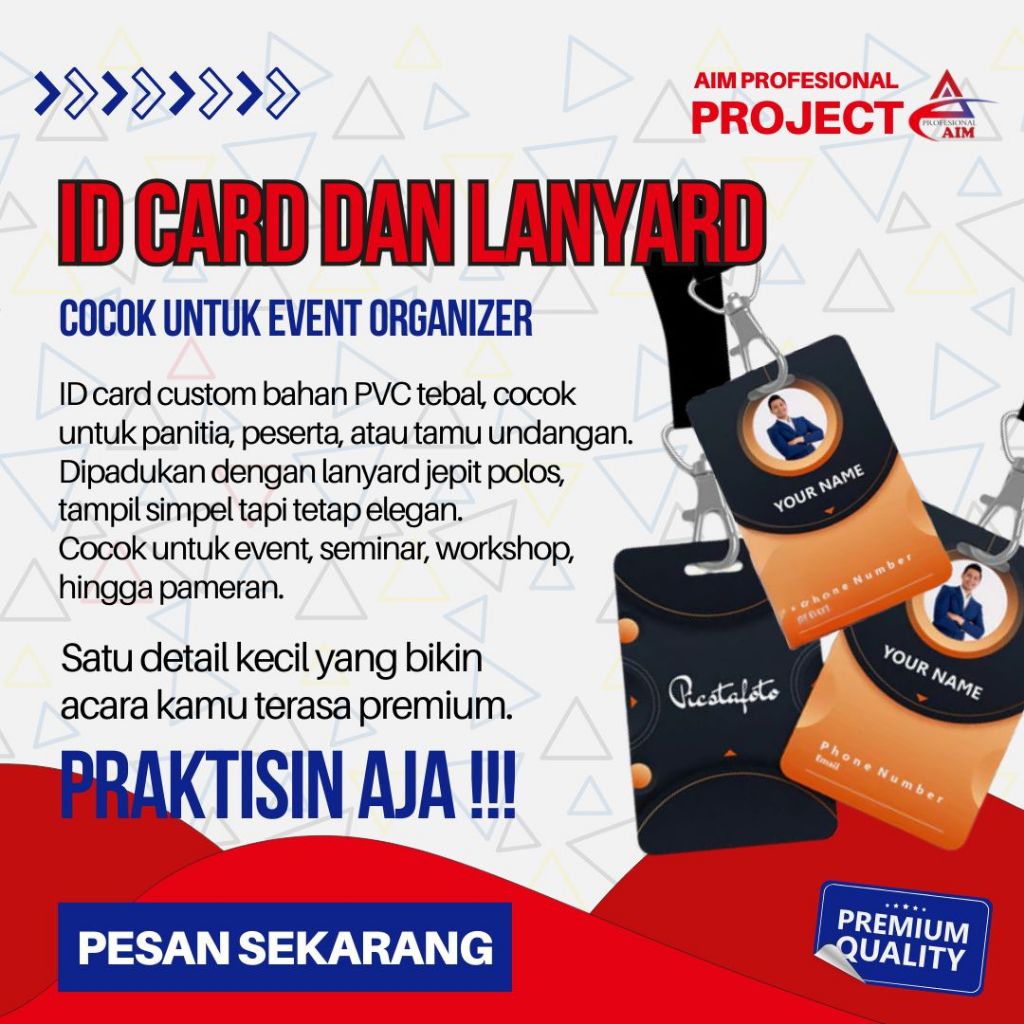 Jual Paket lengkap ID Card Plus Lanyard, custom paket id card lanyard ...