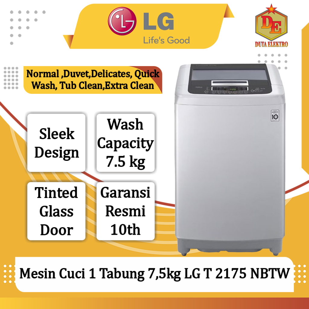 Jual Mesin Cuci 1 Tabung 7,5kg LG T 2175 NBTW | Shopee Indonesia