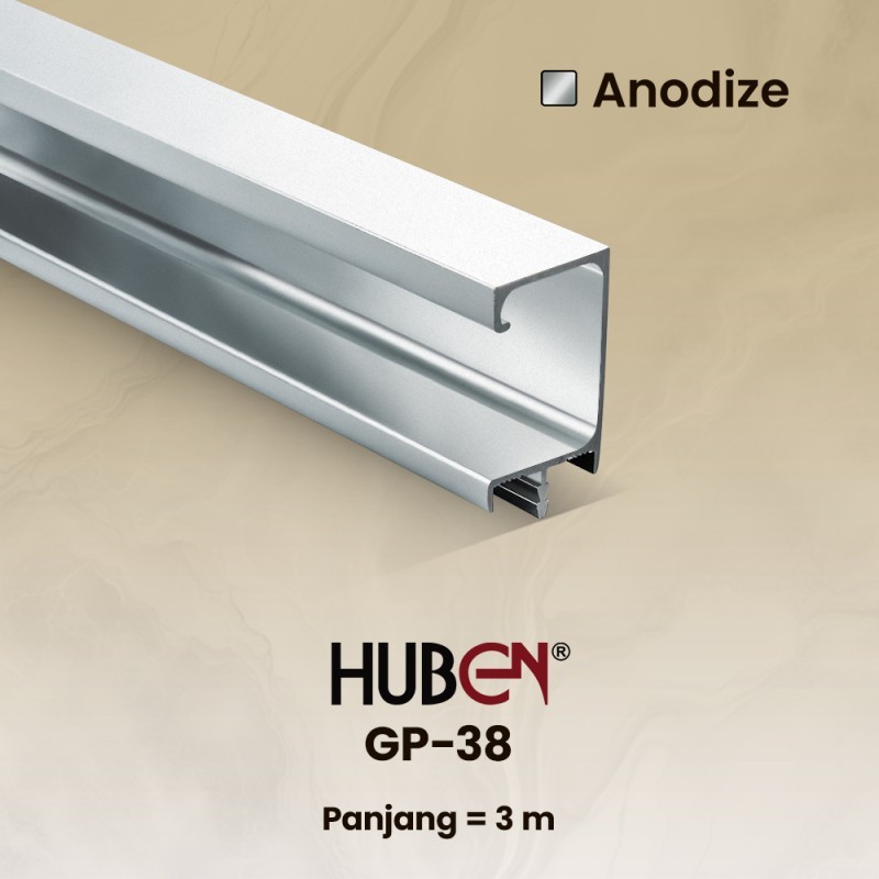 Jual HUBEN Profil Frame Handle Alumunium Aluminium GP 38 GP38 GP-38 ...