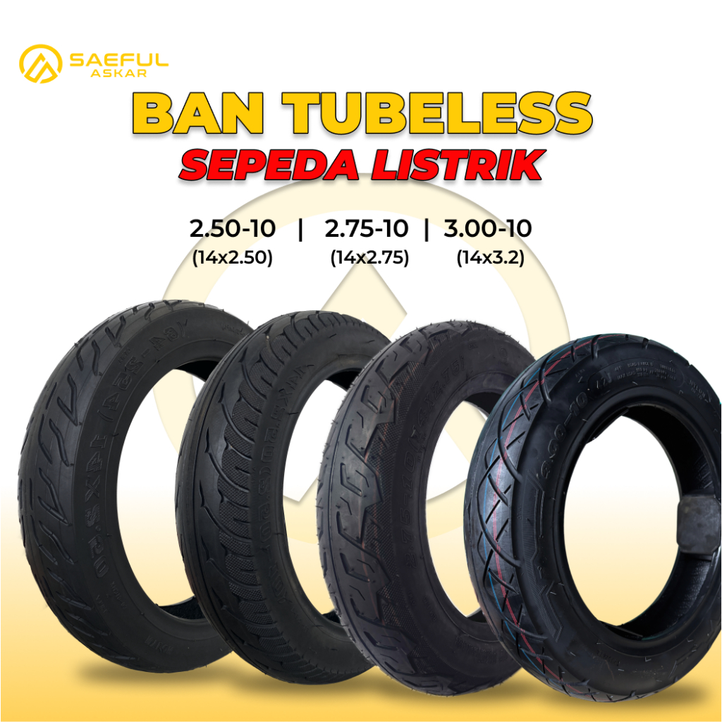 Jual Ban Luar Tubles SeLis Sepeda Listrik Ring 14 14x2.50 14x2.75 14x3 ...