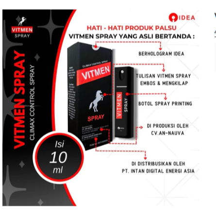 Jual VITMEN SPRAY OBAT MR P KUAT DAN TAHAN LAMA BPOM 100% ASLI | Shopee ...