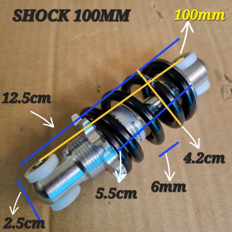 Jual REAR SHOCK Frame SELI 100MM 350LBS | Shopee Indonesia