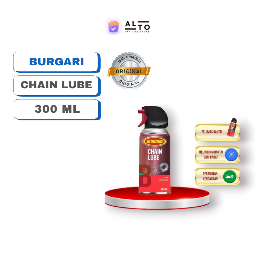 Jual Burgari Chain Lube Spray [300ml] Pelumas Minyak Rantai Motor Tahan ...
