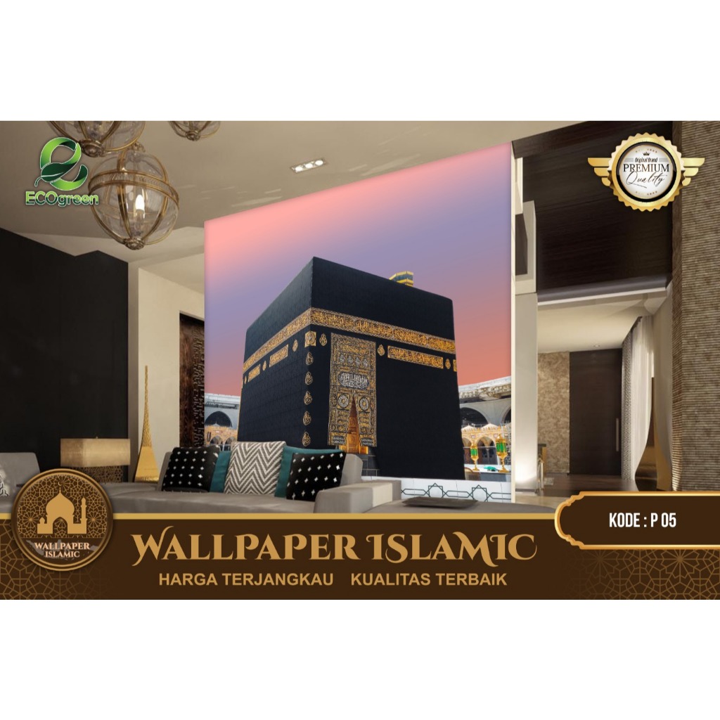 Jual Wallpaper Custom 3D Tema Mekah | Ka'bah | Islamic | Masjid ...