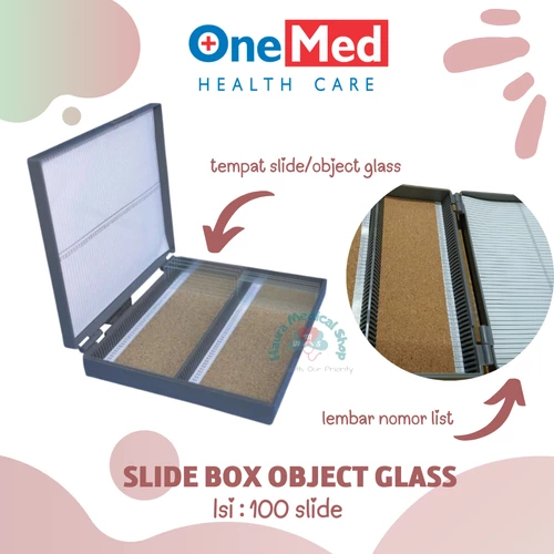Jual Slide Box Object Glass Grey OneLab - Haura Medical Shop | Shopee ...