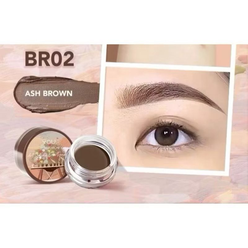 Jual YOU Colorland Art Shaping Eyebrow Pomade Cream Alis Waterproof ...