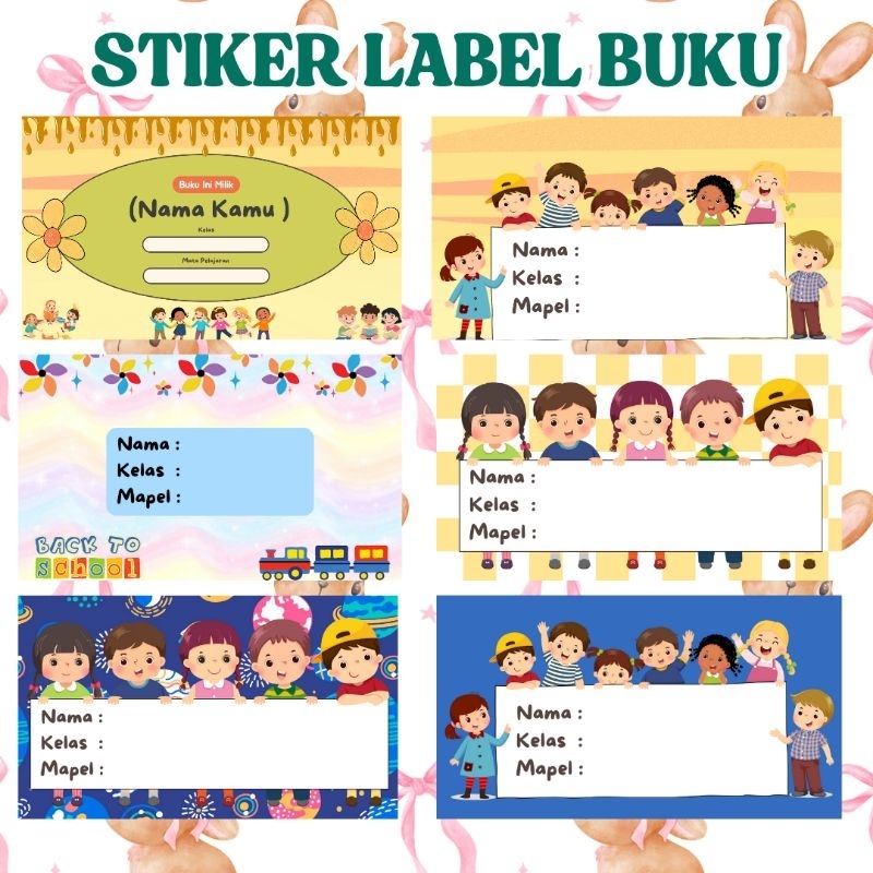 Jual [STICKER LABEL NAMA ] 30pcs LABEL BUKU PELAJARAN | Shopee Indonesia