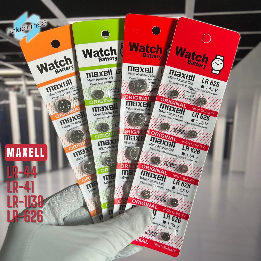 Jual Maxell Baterai Jam tangan 1.55V | LR44 AG13 - LR41 AG3 - LR1130 AG10 - LR626 377 [LEMBAR10 ...