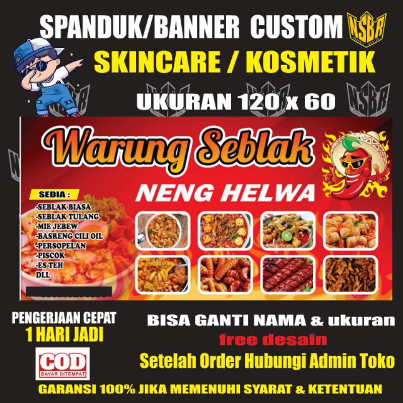 Jual Benner / Spanduk Seblak / Seblak Prasmanan / Warung Seblak ...