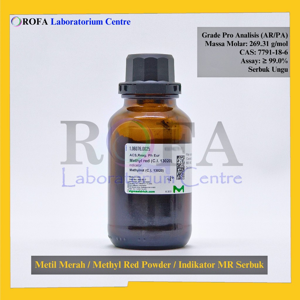 Jual Metil Merah / Methyl Red Powder / Indikator MR Serbuk Pro Analisis ...
